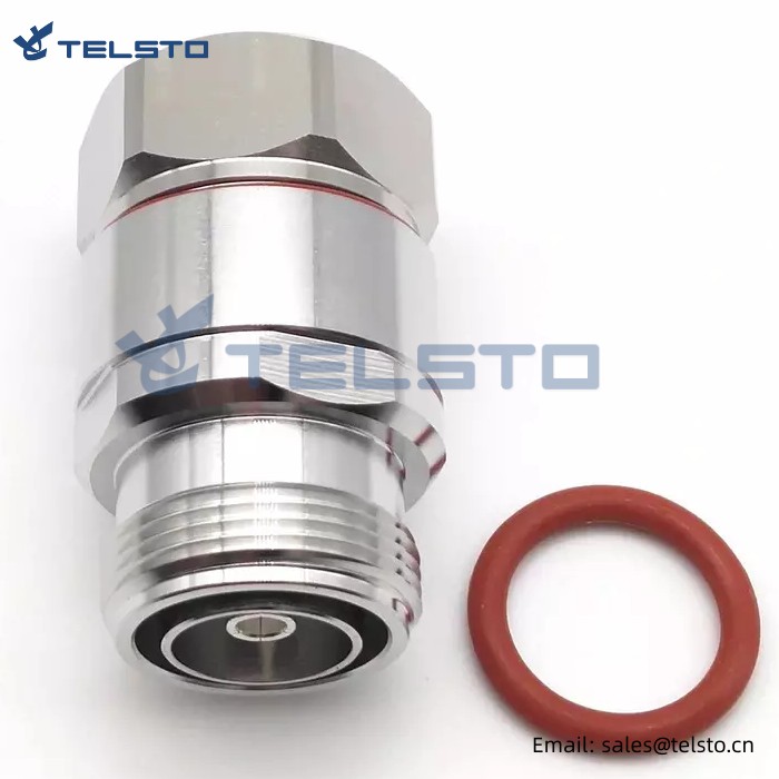 High Quality RF 7/16 Din Female Straight Connector For 7/8 Corrugated ...