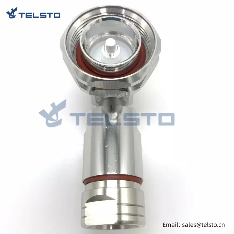High Quality DIN Male Right Angle connector for 1/2″ flexible RF cable ...